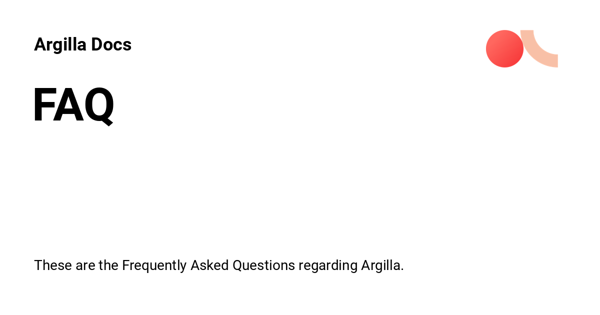 FAQ - Argilla Docs
